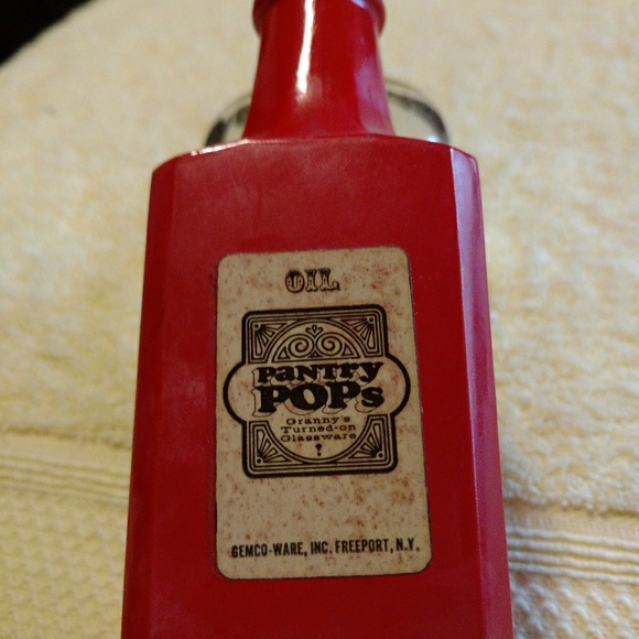 Kitchen | Vintage Gemco Pantry Pops Oil Container Red | Poshmark